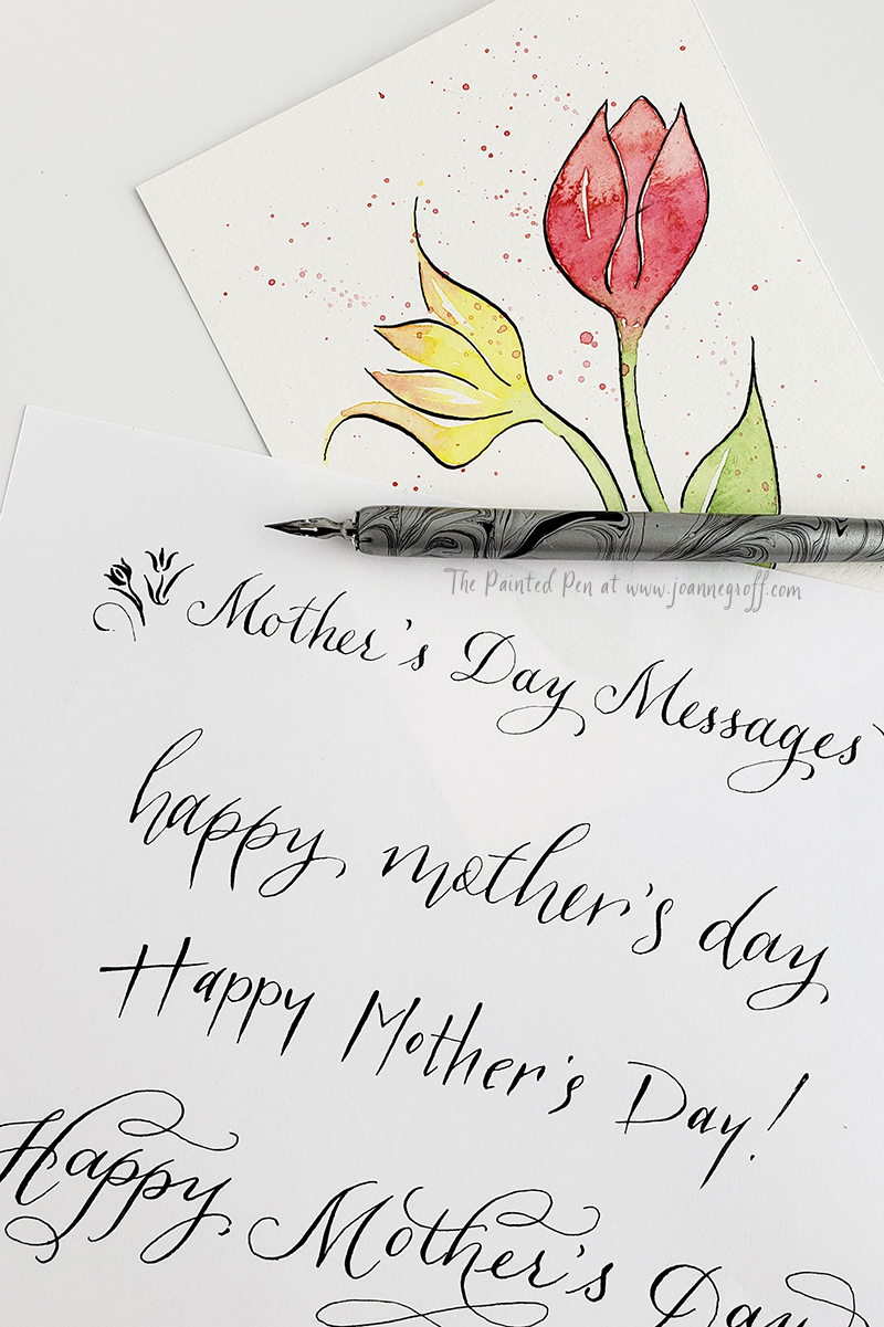 Mother's Day Message - Hand Lettered Messages by The Painted Pen