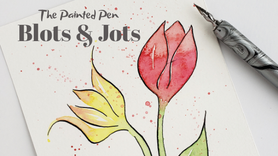 Letter F and Fortress, a lettering and watercolor study by Joanne Groff