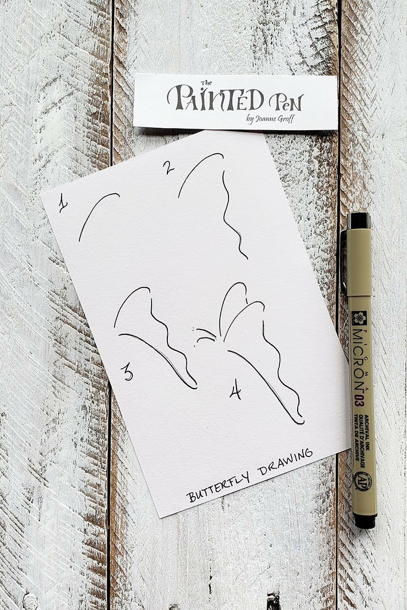 Butterfly Drawing - Blow Painting Technique - The Painted Pen