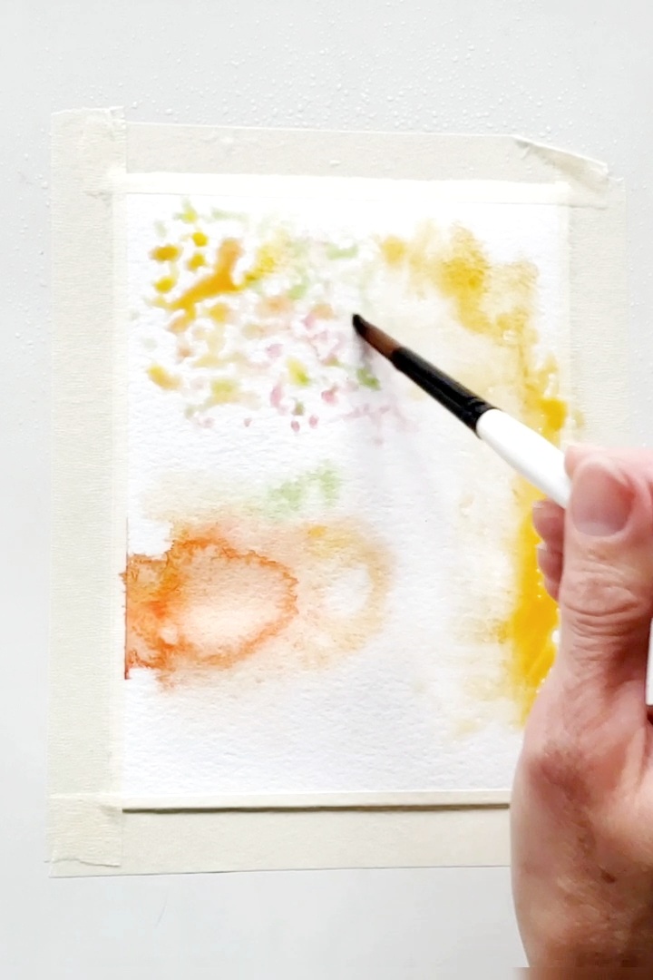 Fall Drawing on Loose Watercolor - The Painted Pen
