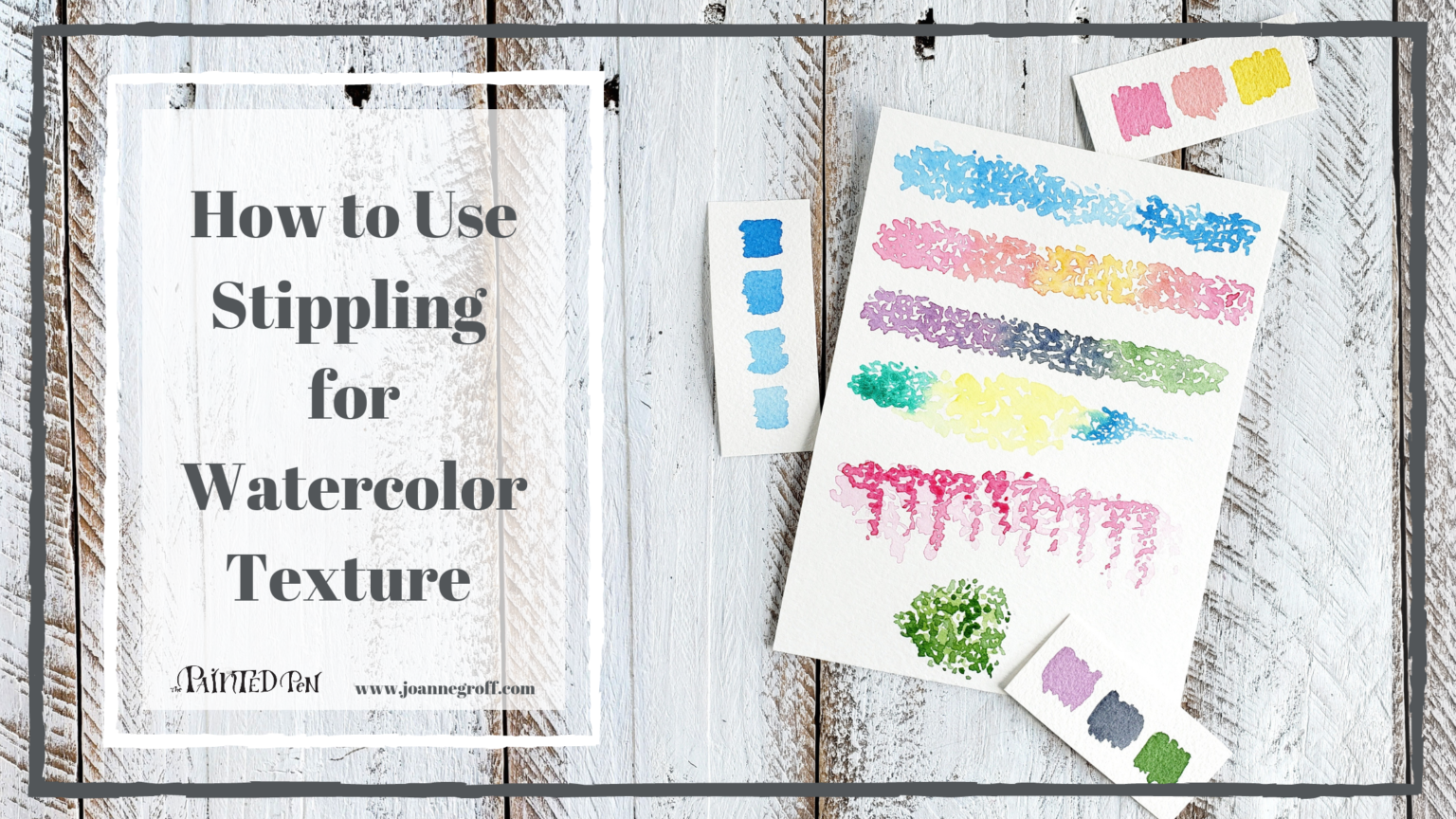 How to Use Stippling for Watercolor Texture - all about lazy stippling