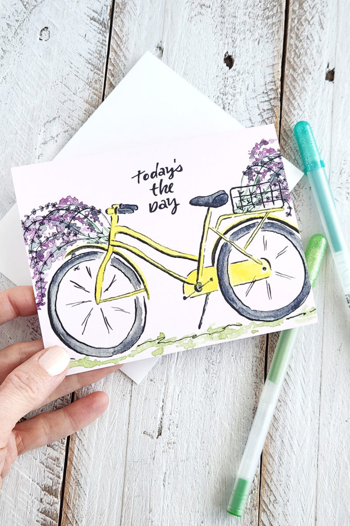 Today's the Day Bike Card - The Painted Pen