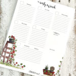 Flower Garden Planner Page Notepad, Weekly - The Painted Pen