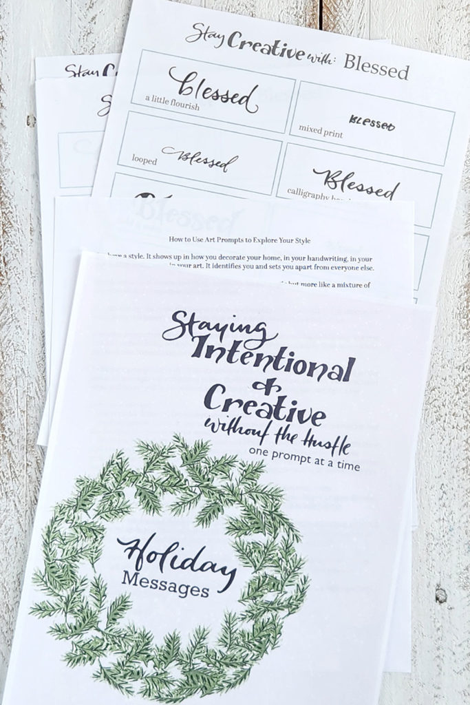 Staying Creative with Art Prompts: Holiday Messages - The Painted Pen