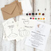 DIY Fall Mini Cards Watercolor Kit - The Painted Pen